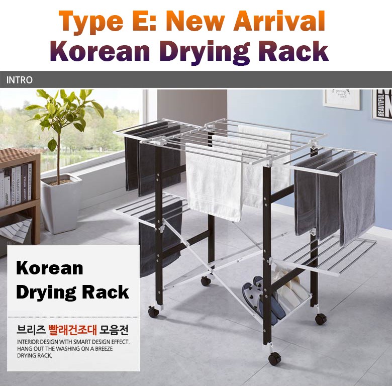 Korean Clothes Drying Rack/ Laundry rack/Stainless Steel Clothes Hanger ...