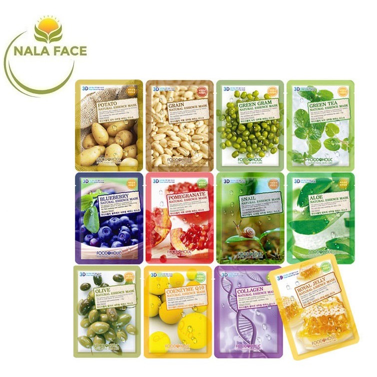 Foodaholic Natural Essence Mask 3D Paper Mask 23ml | Shopee Singapore