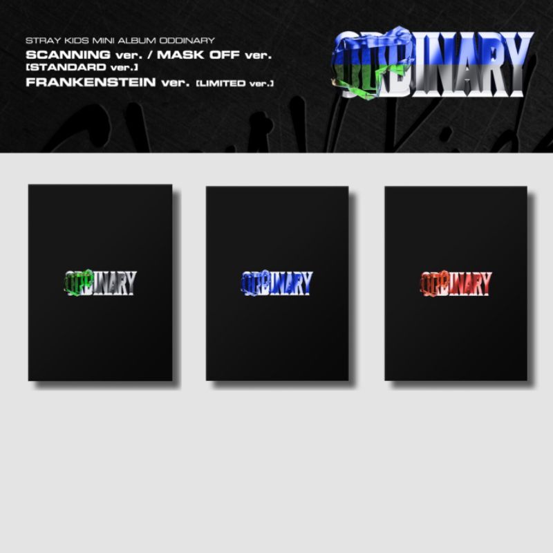 Stray Kids ODDINARY Lmitied/Standard FRANKENSTEIN SCANNING MASK OFF Mini Album/ SEALED/ Version ...