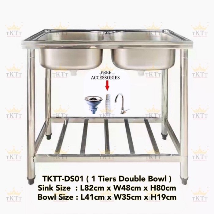 TKTT TM️ Stainless Steel Kitchen Sink Multifunctional Portable Single ...