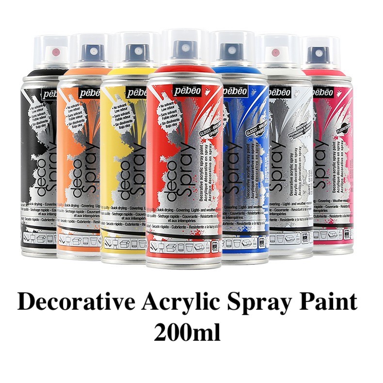PEBEO 200ml Decorative Acrylic Spray Paint Deco Spray Acrylic Matt ...