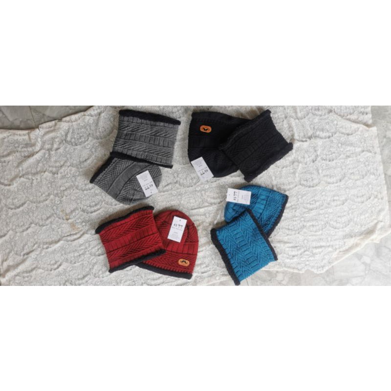 1st class Korean beanie hat set (with real photos) | Shopee Singapore