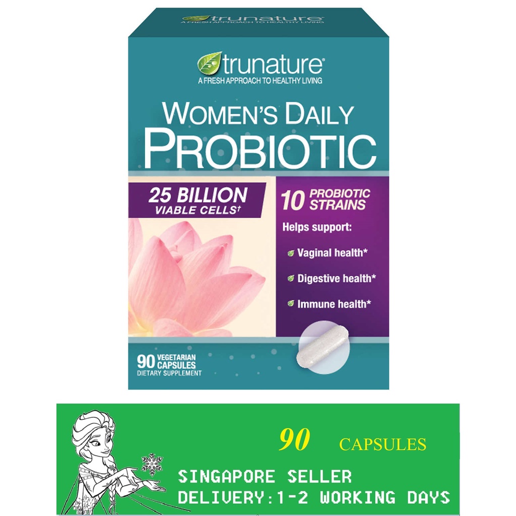 trunature Women's Daily Probiotic, 90 Vegetarian Capsules(Exp:02/2026 ...