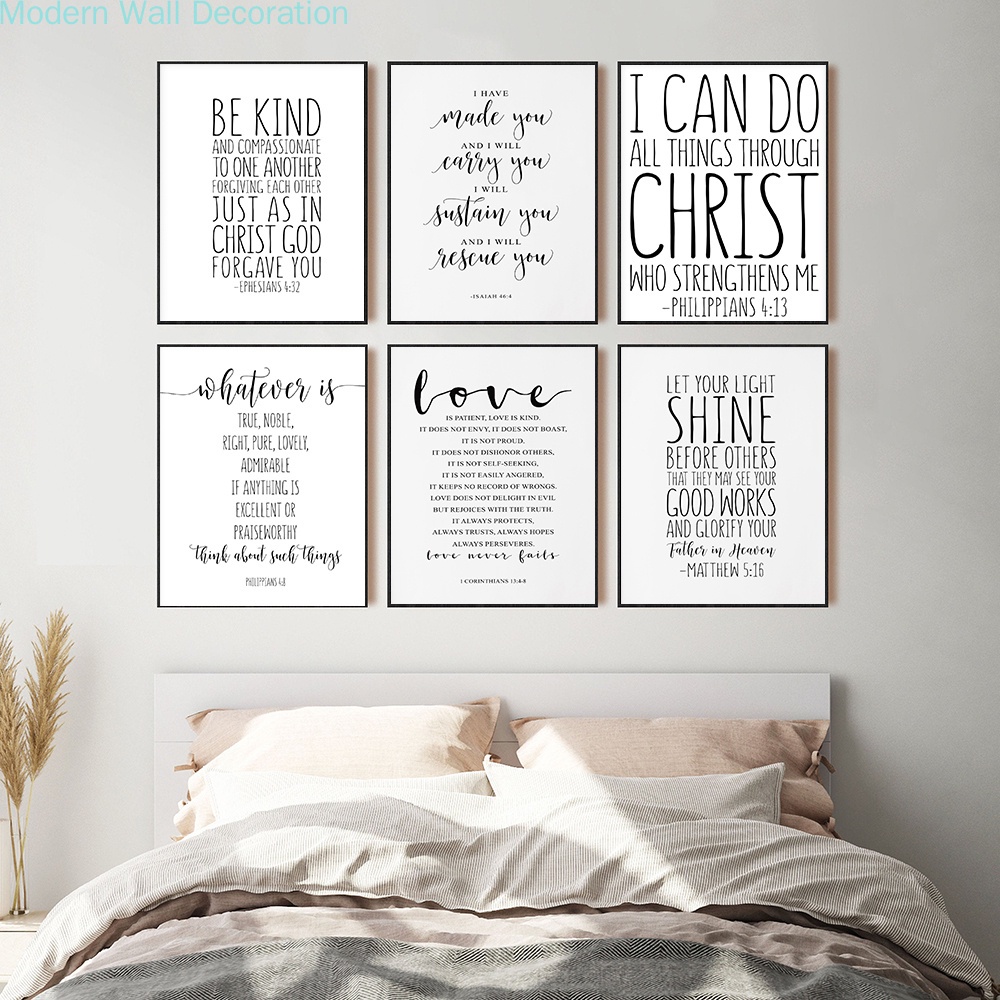 Bible Verse Poster and Prints Love Is Patient Love Letter Wall Art ...