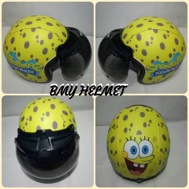 Adult retro bogo helmet with Spongebob poolkadot motif. | Shopee Singapore