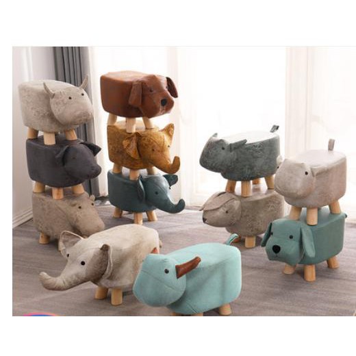 PU Leather Stool Cute Animal Design Affordable High Quality Change Shoe ...