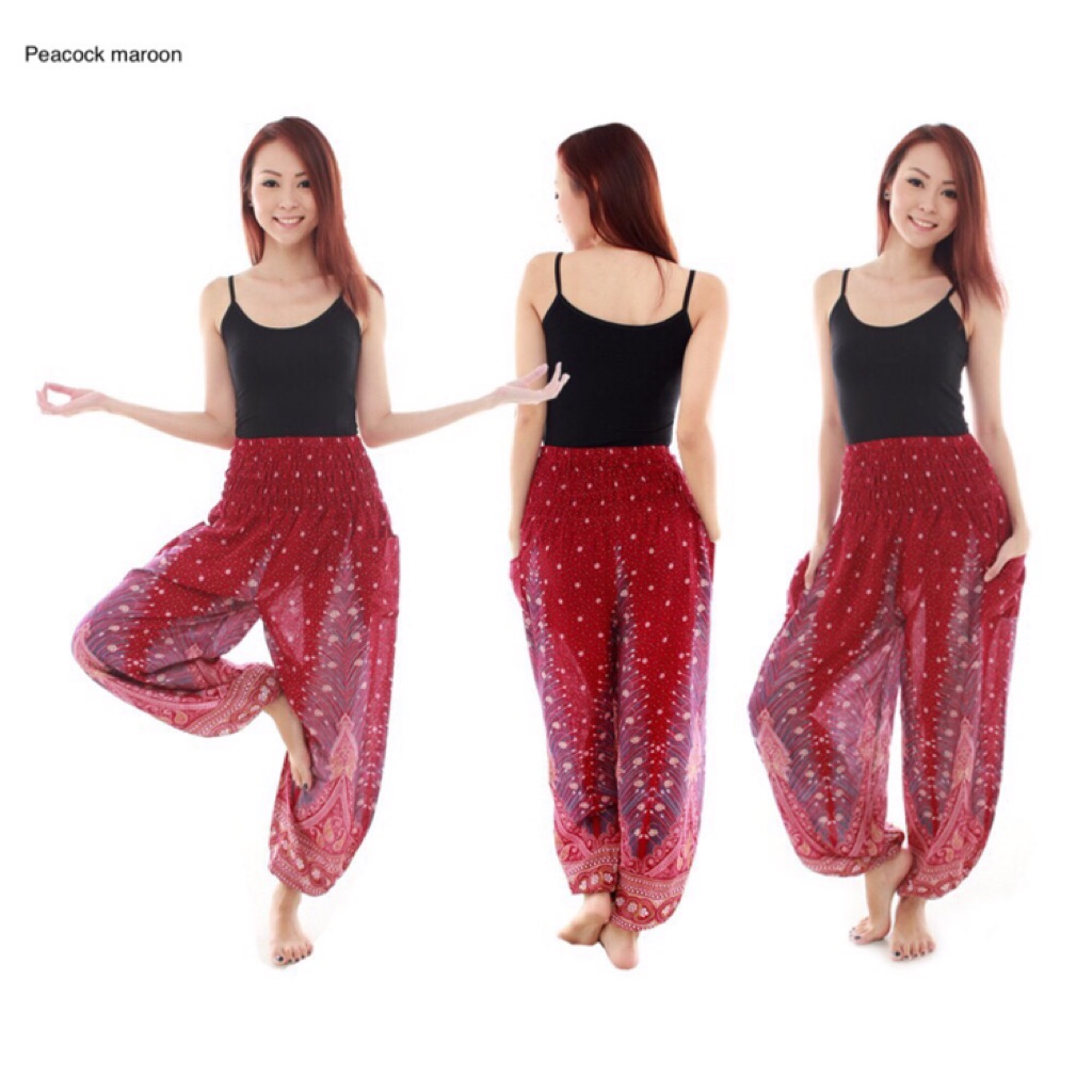 Aladdin Pants - Peacock Design (long pants) | Shopee Singapore
