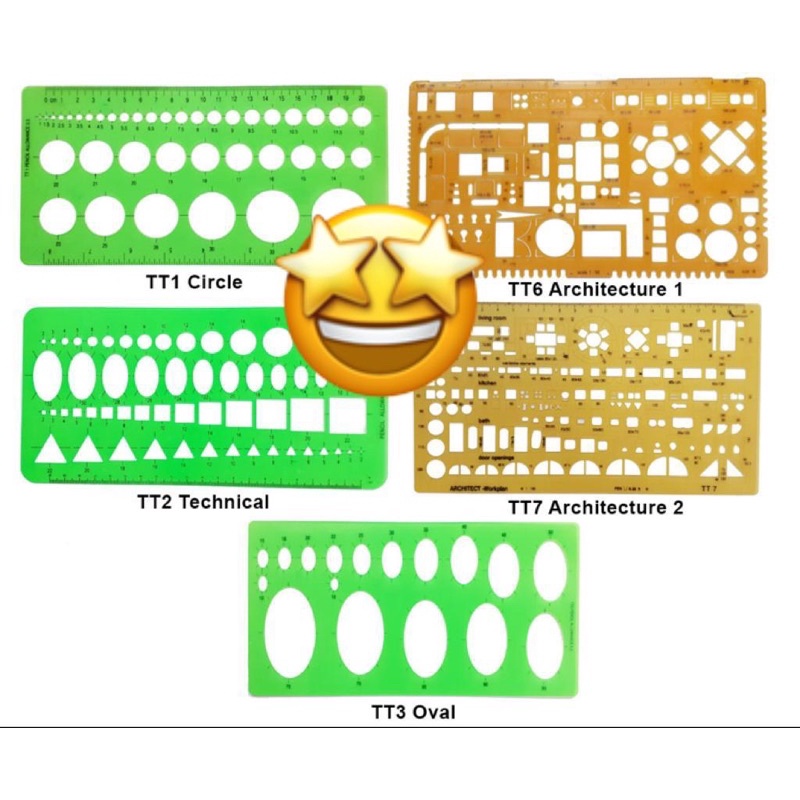 Technical Drawing Template Ruler / Template Stencil Ruler Architectural ...