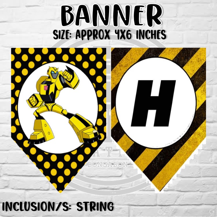 Transformers bumblebee theme happy birthday banner | Shopee Singapore
