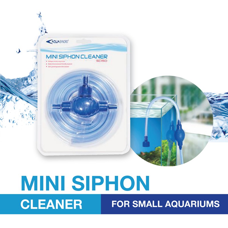Mini Siphon Cleaner for Aquarium Fish Tanks (Perfect for Water Change ...