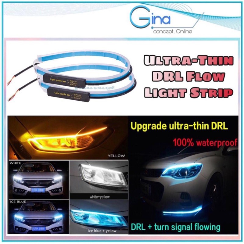 2020 New Design Start Scanning Led CAR SIGNAL LED DRL ULTRA-THIN FLOW ...