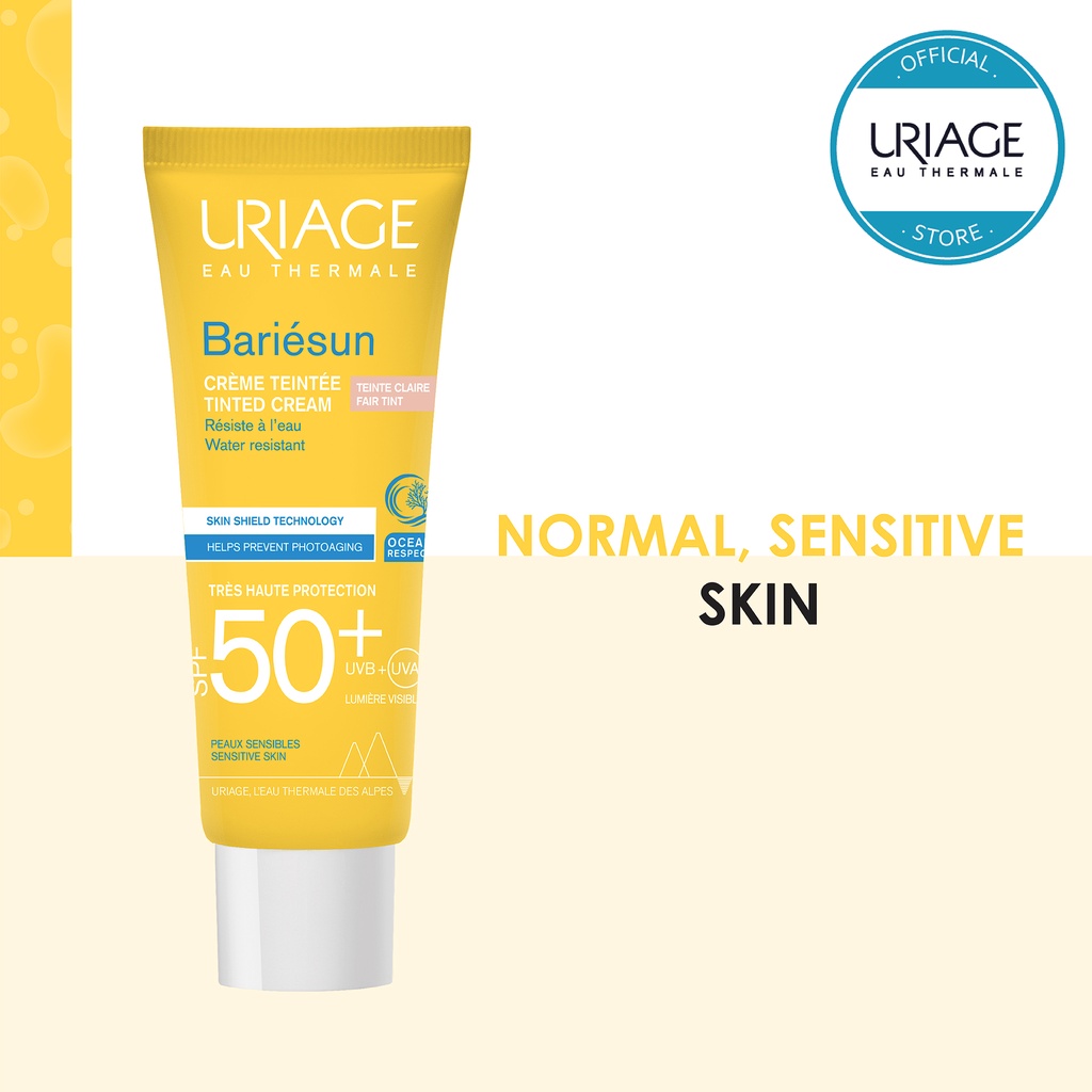 Uriage Bariesun Fair Tinted Cream SPF50+ 50ml High Sun Protection Tinted Cream for Sensitive and ...
