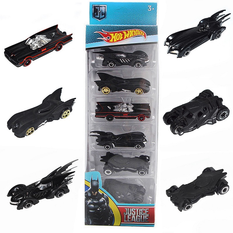 Hot 6pcs Wheels Cars Set Comics Batman Batmobile Die-Cast Cars Kids ...