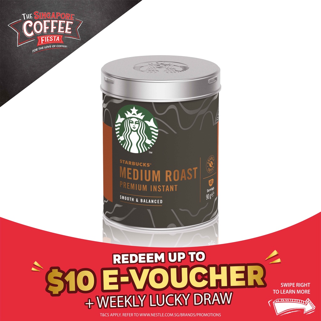 STARBUCKS Medium Roast Premium Instant Coffee, 90g Tin | Shopee Singapore