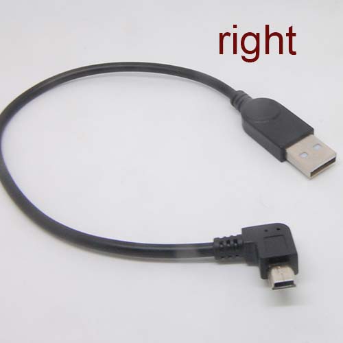 90 Degree right angle USB Type A Female to Mini Type B 5 Pin Male cable ...