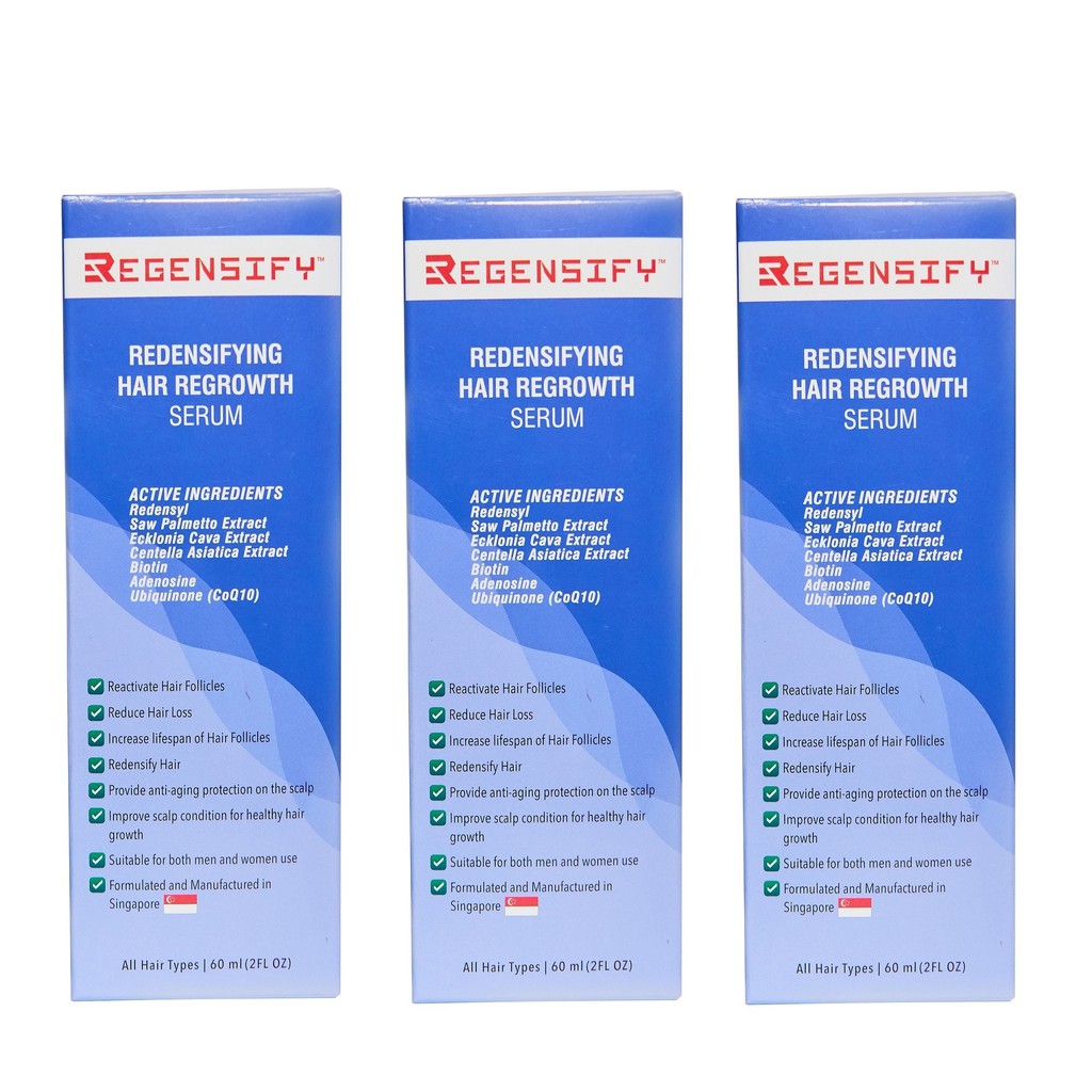 REGENSIFY Regrowth Serum Bundle Set 60 ml x 3 [Redensyl 3% w Adenosine ...