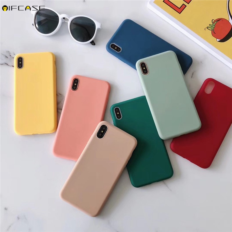 For OPPO A9 A5 2020 AX5 Phone Case Candy Color Colorful Plain Matte ...