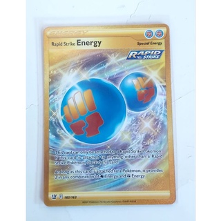 Pokemon rapid strike energy secret rare gold battle styles card ...