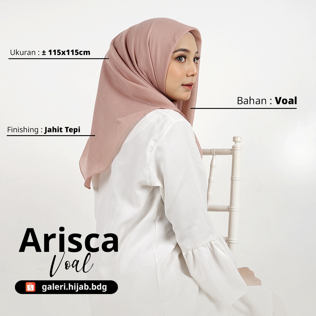Arisca Voal / Hijab Quadrilateral Oval / Two Corner Quadrilateral / Premium Voal / Hijab Voal ...