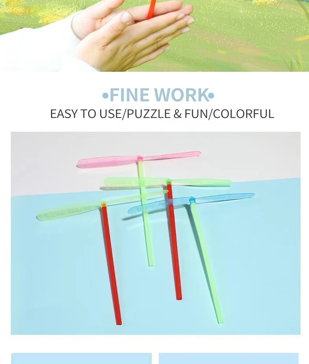 🌈Local Ship🌈Luminous Bamboo Dragonfly Toy - Flying Saucer for Kids ...