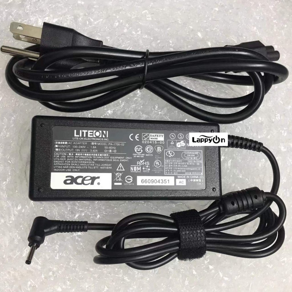Laptop Adapter for Acer Aspire 5 A515-54G A515-53G 19V 3.42A 65W Laptop Charger 3.0*1.1mm ...