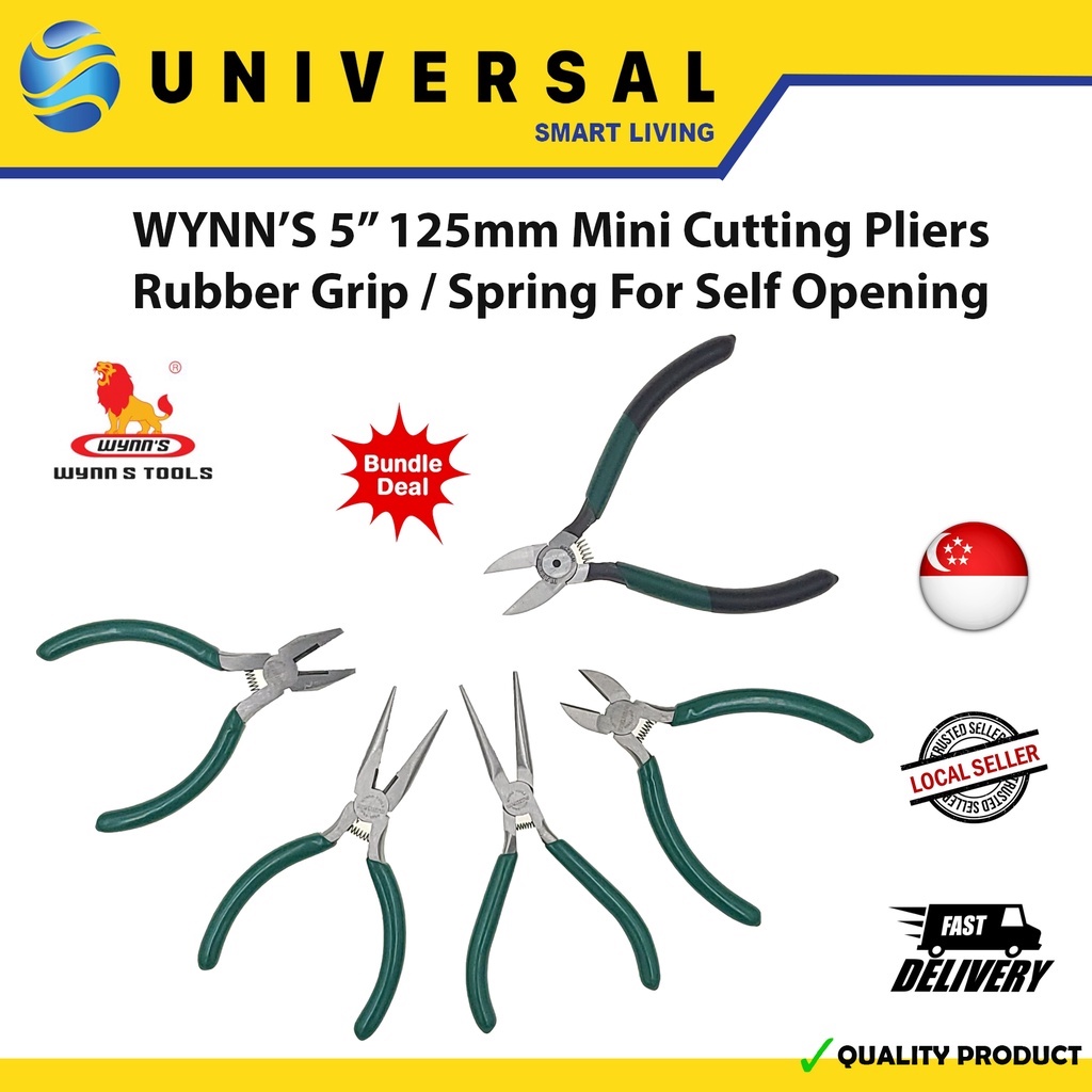 [SG SHOP SELLER] WYNN’S 5” 125mm Mini Cutting Pliers Rubber Grip ...