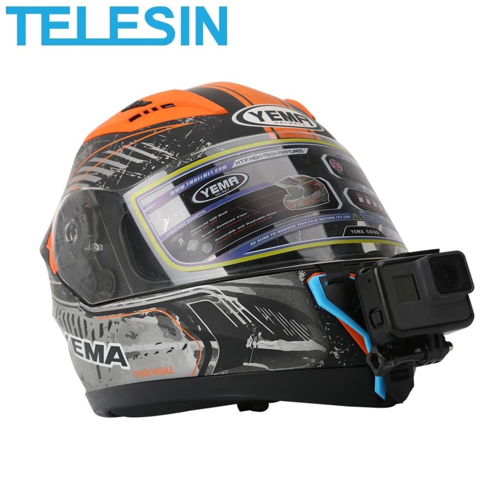 Telesin Motorcycle Bike Helmet Front Chin Mount Strap Gopro Hero 12