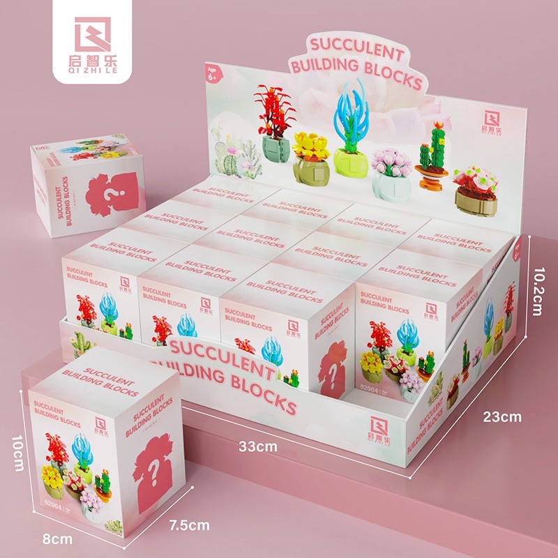 Mini Blind Box Succulent Potted Flower Building Blocks/Set Bouquet ...