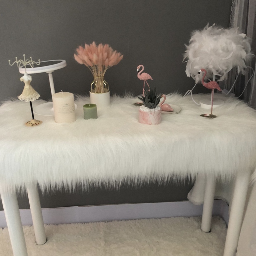 Dresser tablecloth plush fabric table mat dressing table bedside table ...