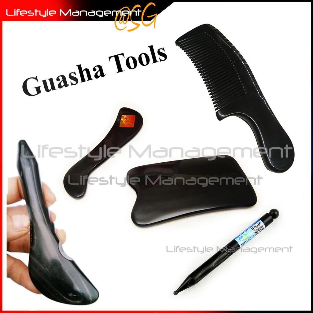 Water Buffalo Horn Guasha Bojin Body Face Scraping Bar Stick Board ...