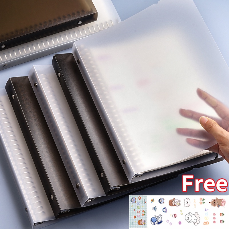 Licao A5/B5 Binder Cover, Transparent Loose-leaf Cover, Ring Binder ...