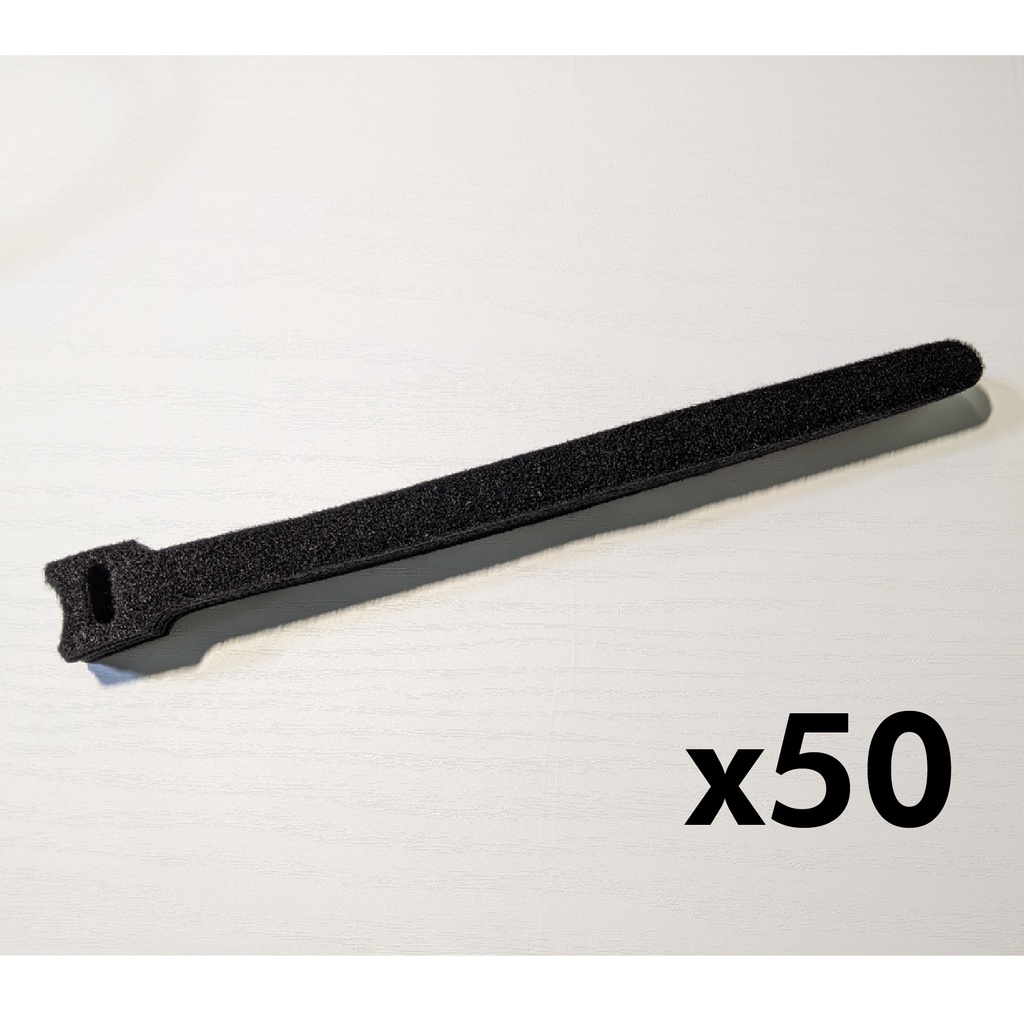 50pcs T-type Velcro Nylon Cable Tie Reusable & Adjustable Strap ...