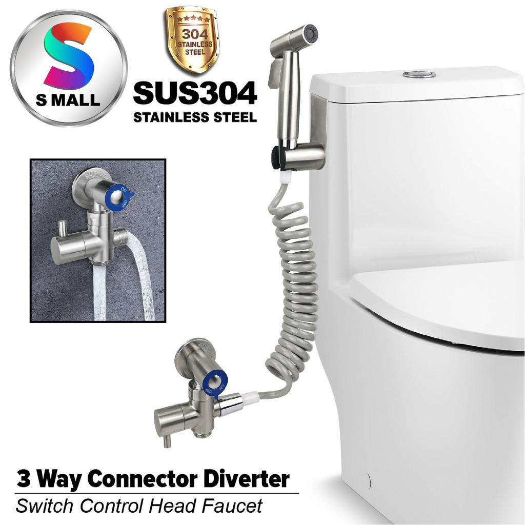 S MALL Bathroom Accessories SET 3 WAY DIVERTER VALVE WATER SEPARATOR ...