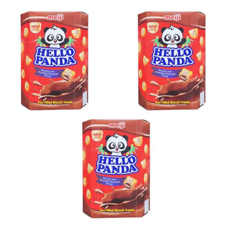 [Bundle of 3] Meiji Hello Panda Biscuit Big Box 260g (Chocolate) (Halal ...