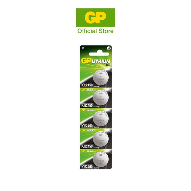GP Lithium CR2450 Coin Cell Battery (Card of 5) | Shopee Singapore