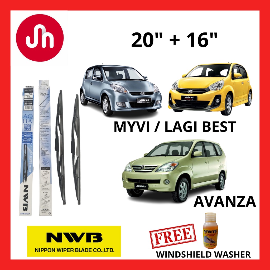 NWB JAPAN AQUA WIPER BLADE for PERODUA MYVI / LAGI BEST / AVANZA (20 ...