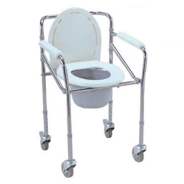 Esco Mobile Folding Commode-Chrome Steel (Model:COM/0518-MB) | Shopee Singapore