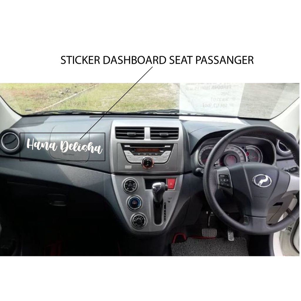 DASHBOARD STICKER PASSENGER CUSTOM STICKER VIRAL WHITE STICKER GOLD ...