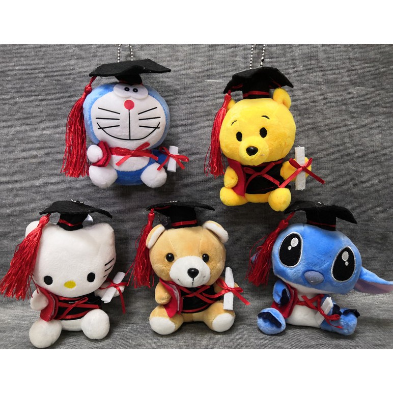 12cm Convo Graduation Cute Cartoon Teddy Bear, Stitch, Pooh, Doraemon ...