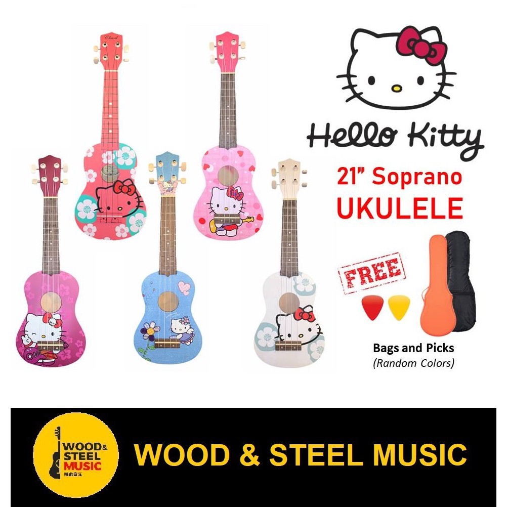 Hello Kitty Beginner Ukulele 21" Soprano With Free Bag and Picks (Cartoon Ukulele) | Shopee ...
