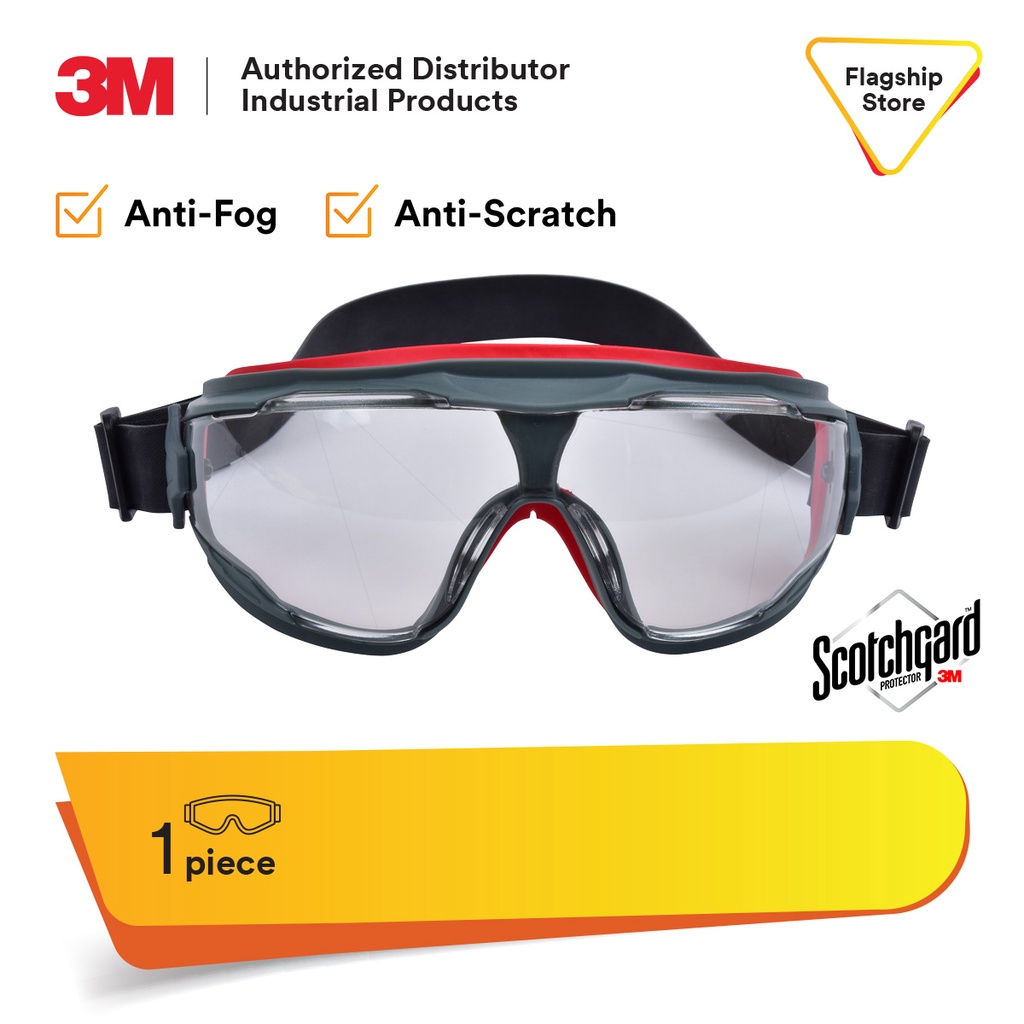 3M™ GoggleGear™ 500-Series GG501NSGAF Clear Scotchgard™ Anti-fog lens ...