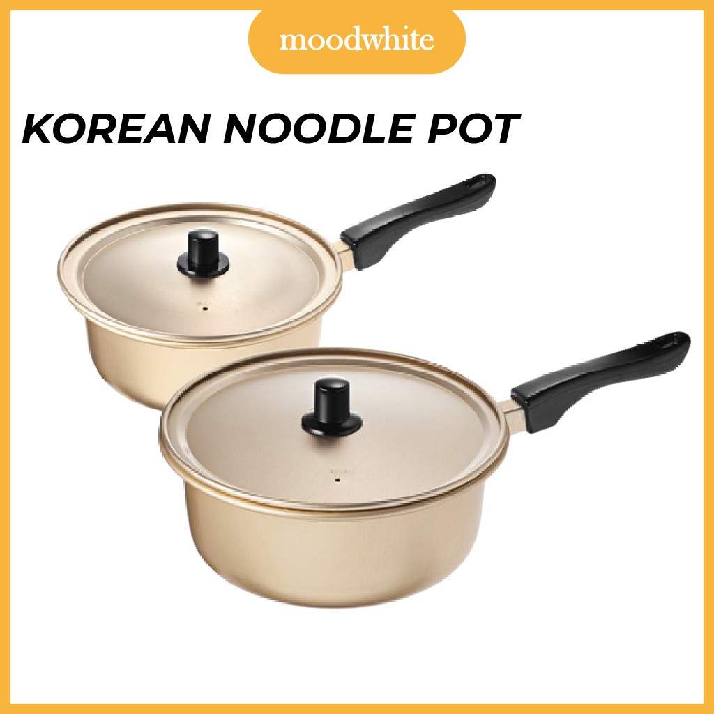KOREAN Noodle Ramyun Ramen Pot With Lid Nickel Silver Pot 16cm 20cm ...