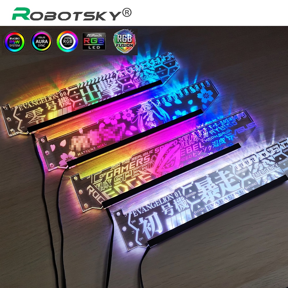 ROBOTSKY RGB GPU Bracket Horizontal VGA Holder Customizable Video Card ...