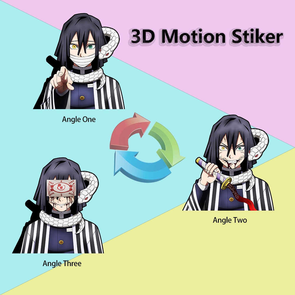 Obanai Iguro Demon Slayer Kimetsu No Yaiba 3D Motion Stickers Self ...