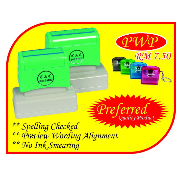 Rubber Stamp Ink Stamp (Large Pre-Inked Stamp) | Shopee Singapore