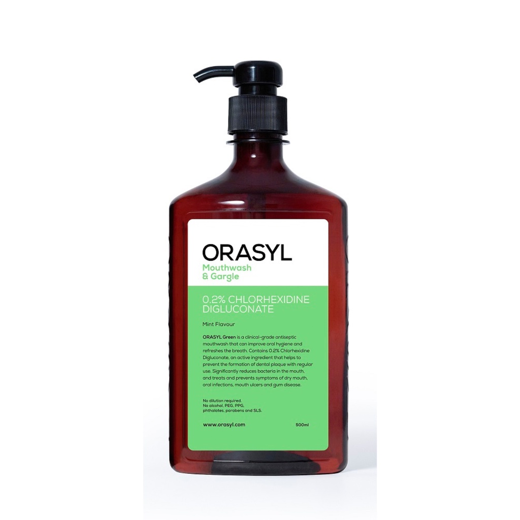 Orasyl Green Antiseptic Mouthwash 500ml | Shopee Singapore