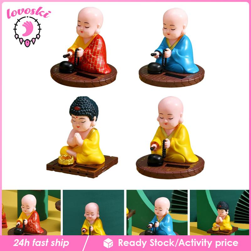 [Lovoski] Solar Powered Dancing Figures Buddhist Monk Shaking Head for ...