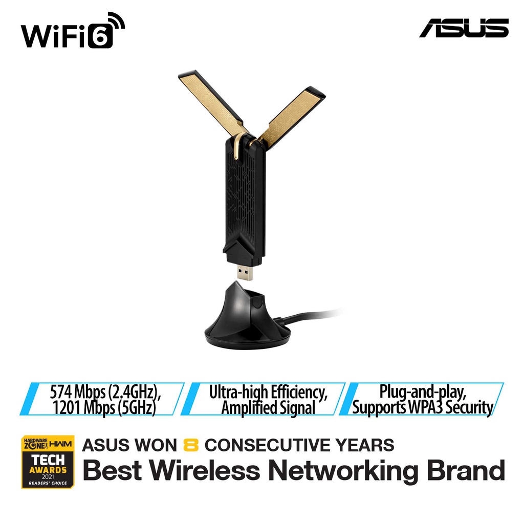 ASUS USB-AX56 AX1800 Dual Band USB WiFi 6 Adapter | Shopee Singapore