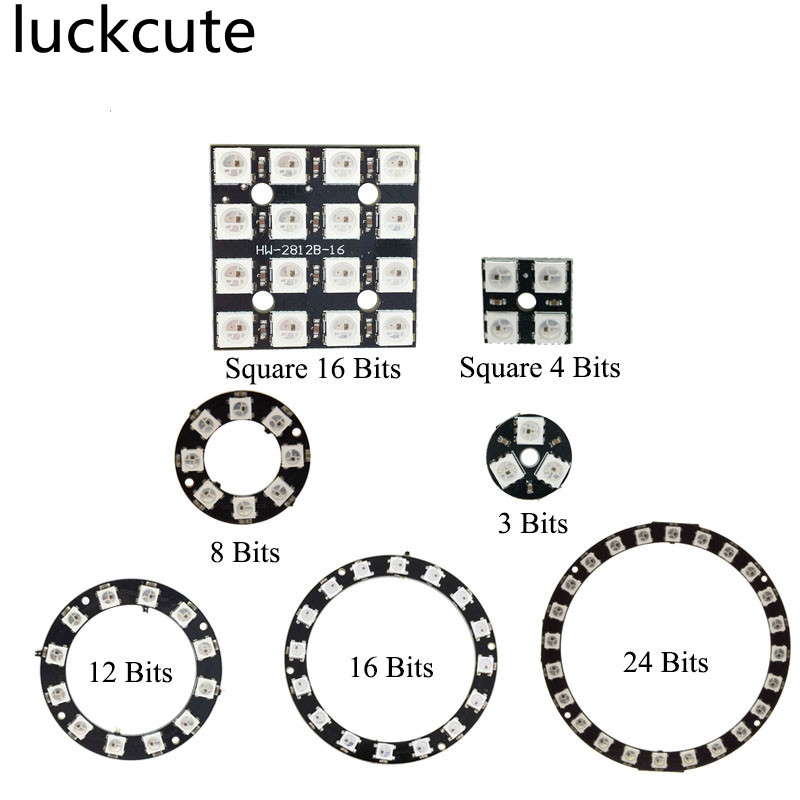 RGB LED Ring 1 3 4 7 8 9 Bits LEDs WS2812 5050 RGB LED Ring Lamp Light ...