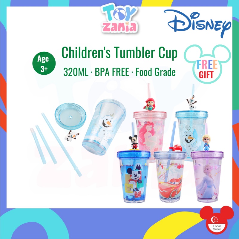 [TOYZANIA] Children Tumbler 320ml Drinking Straw Cup with Lid Sippy Cup Toddler Kids Gift Age 2 ...
